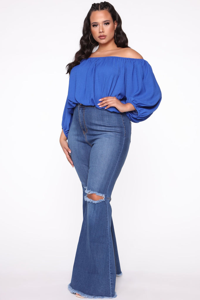 Mystery Solved Extreme Bell Bottom Jeans - Medium Blue Wash – InsStreet