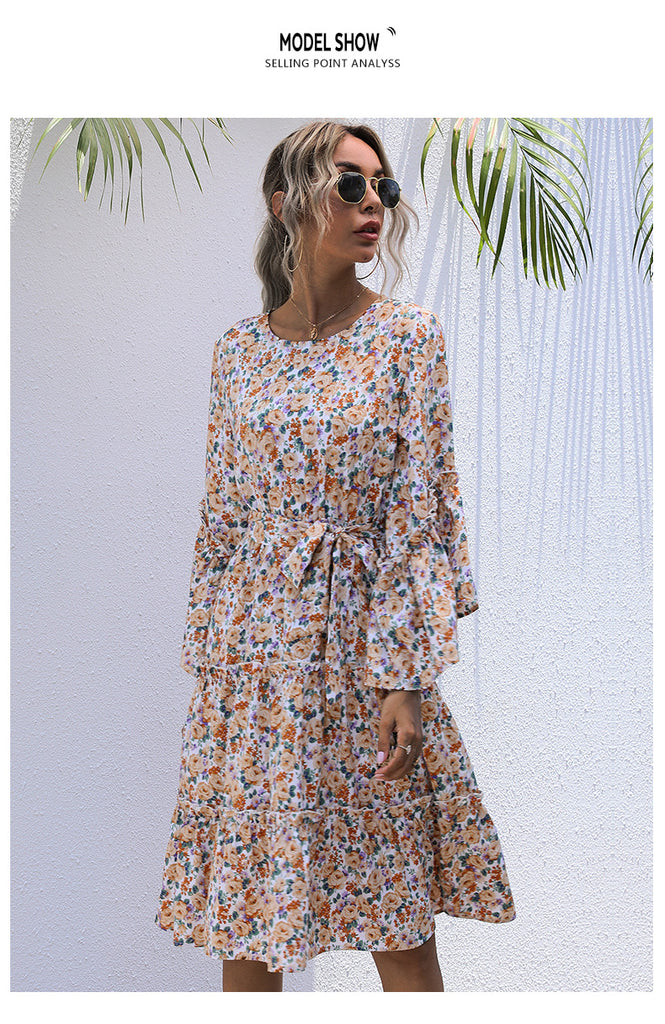 Ditsy Daisy Chiffon Boho Maxi Dress - FINAL SALE – InsStreet