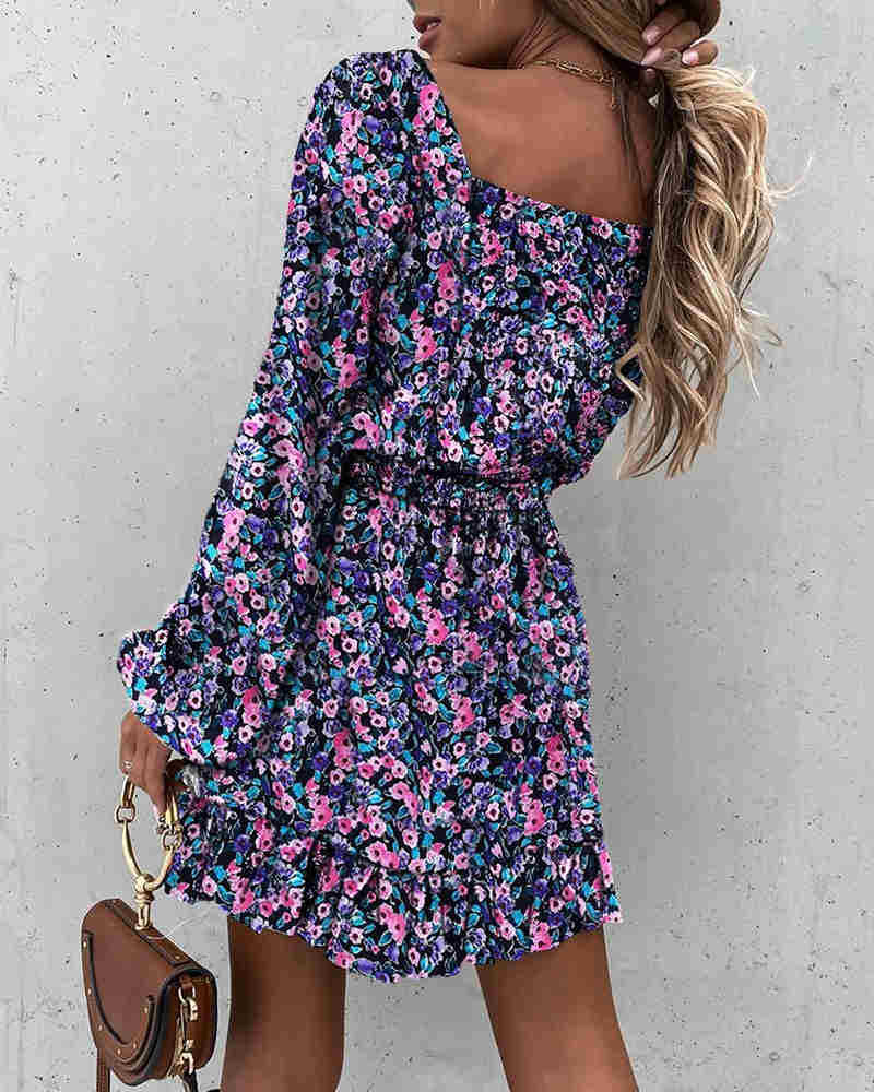 Mallory Floral Crochet Ruffle Dress - FINAL SALE – InsStreet