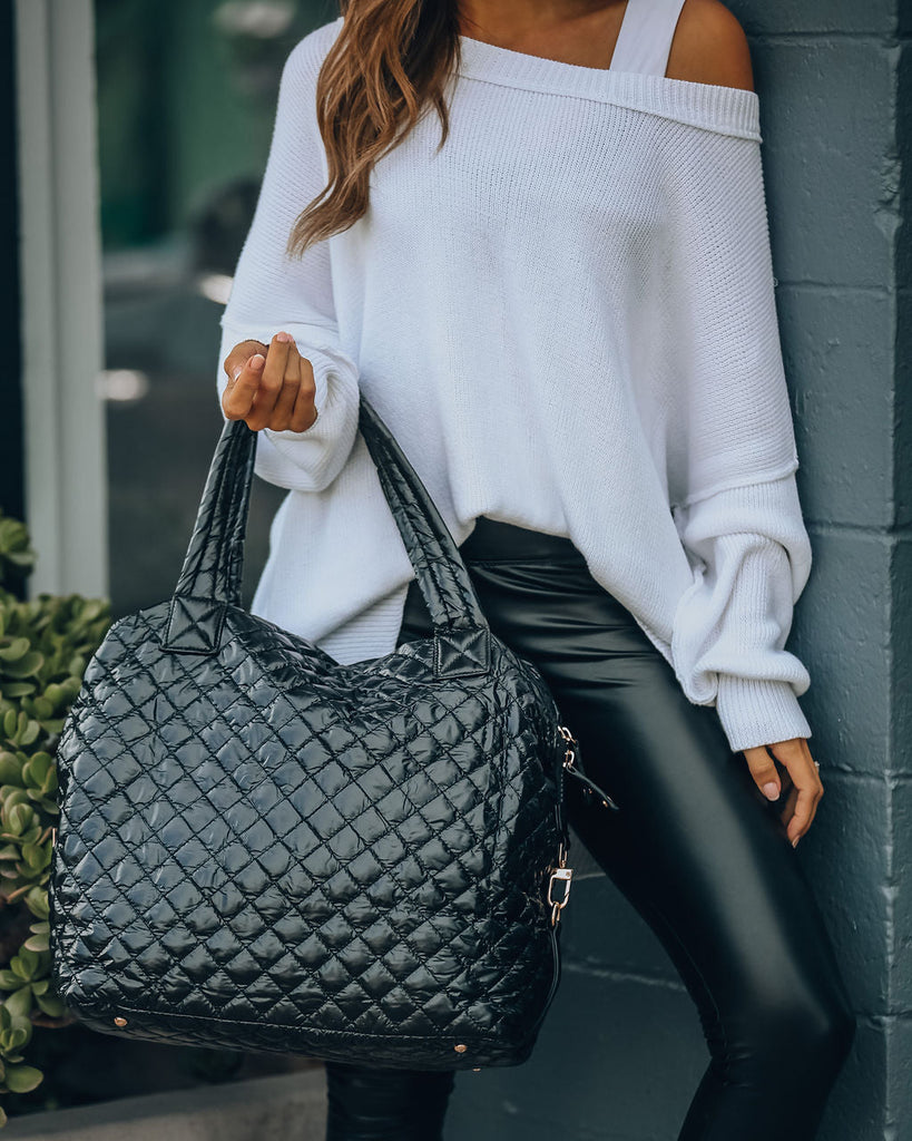Wanderlust Quilted Weekender Bag - Black – InsStreet