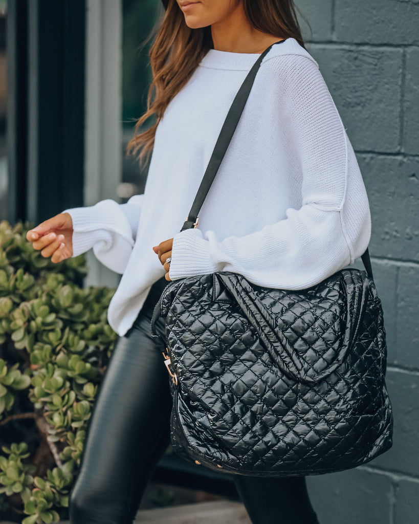 Wanderlust Quilted Weekender Bag - Black – InsStreet
