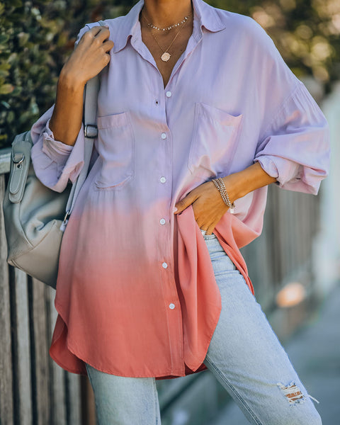 Arcadia Two-Tone Button Down Top – InsStreet