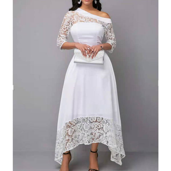 Overjoyed Pocketed Crochet Lace Maxi Dress - Marshmallow – InsStreet