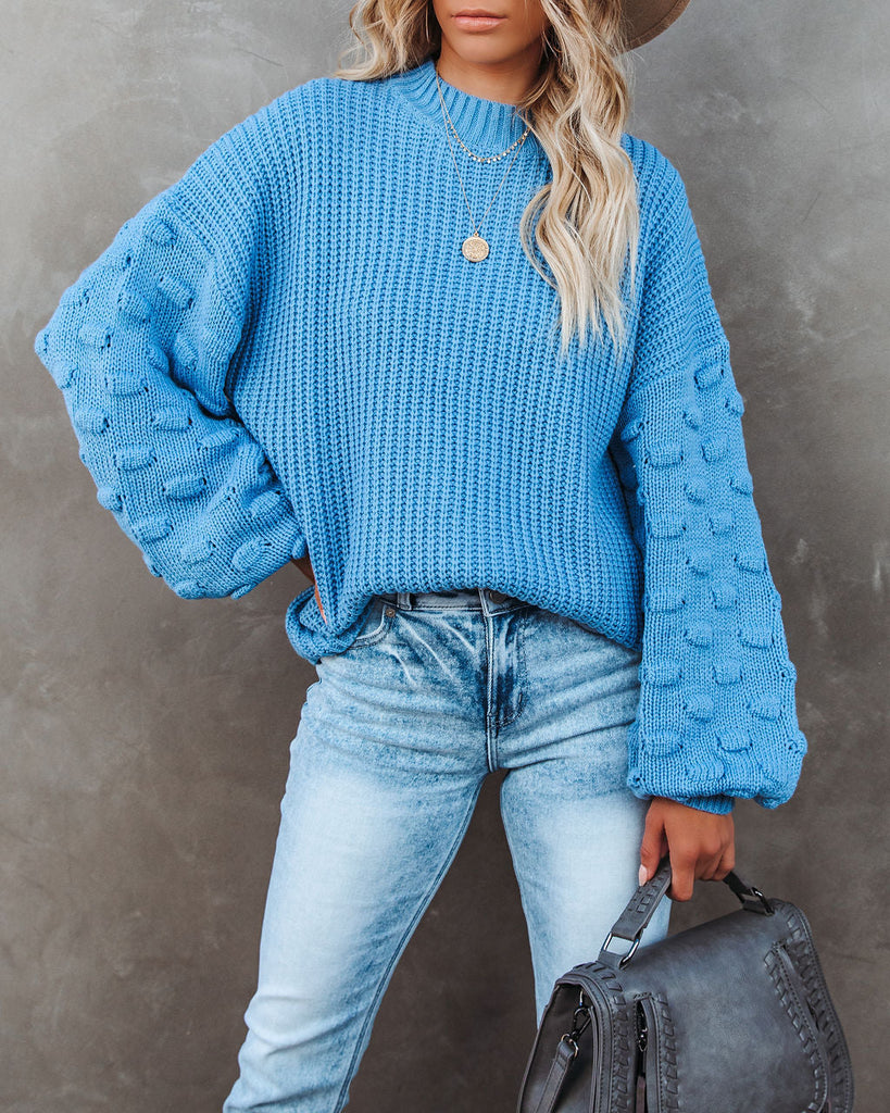 Fall Bucket List Knit Sweater - Dark Blue - FINAL SALE – InsStreet