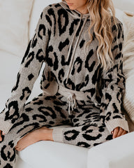 Frankie Leopard Knit Hoodie – InsStreet