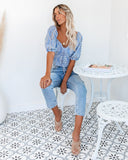 June Swoon Cotton Blend Eyelet Hook + Eye Crop Top – InsStreet