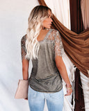 Sweet Side Lace Top - Dusty Moss – InsStreet