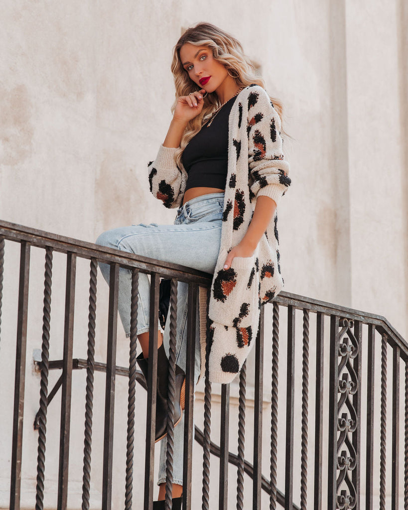 Tayvon Pocketed Leopard Duster Cardigan - FINAL SALE – InsStreet